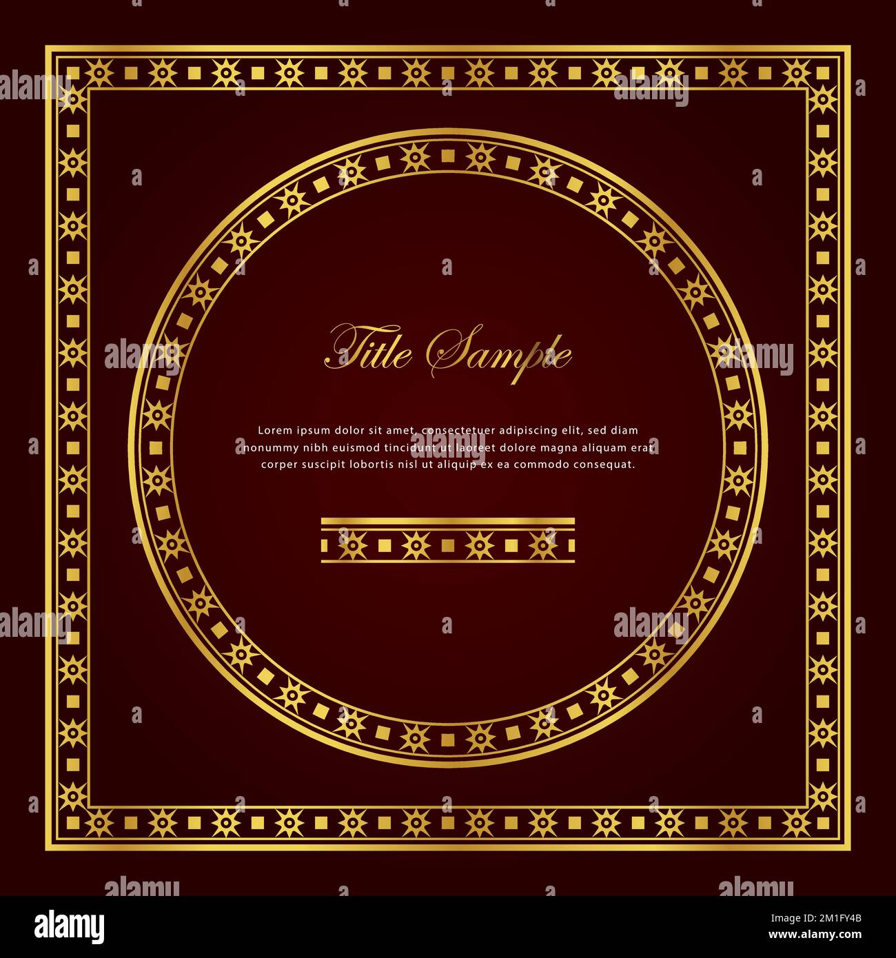 Luxury golden square and round frame set Stock Vector Image & Art - Alamy