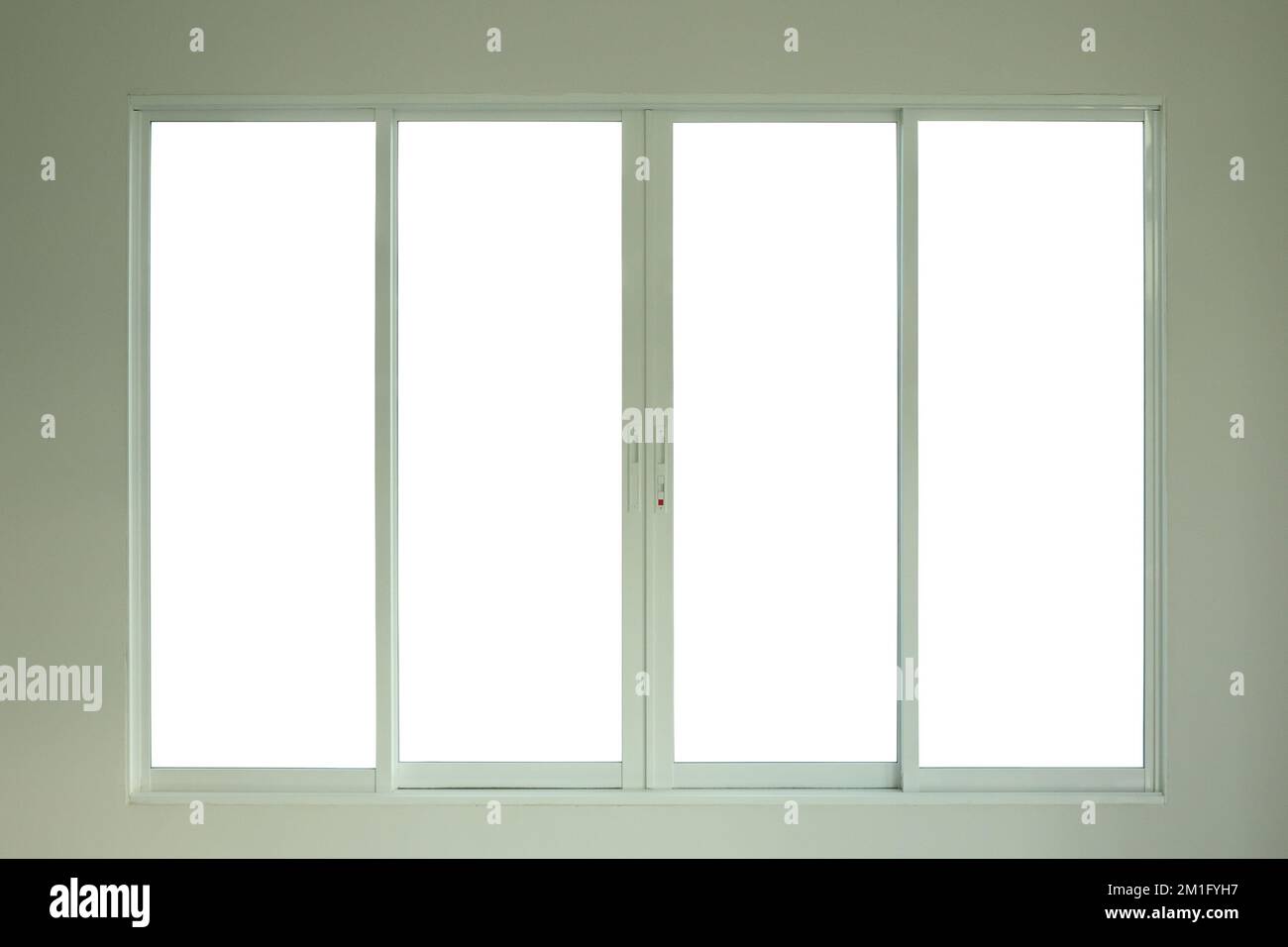 Steel white window frame home interior on paint wall Stock Photo - Alamy