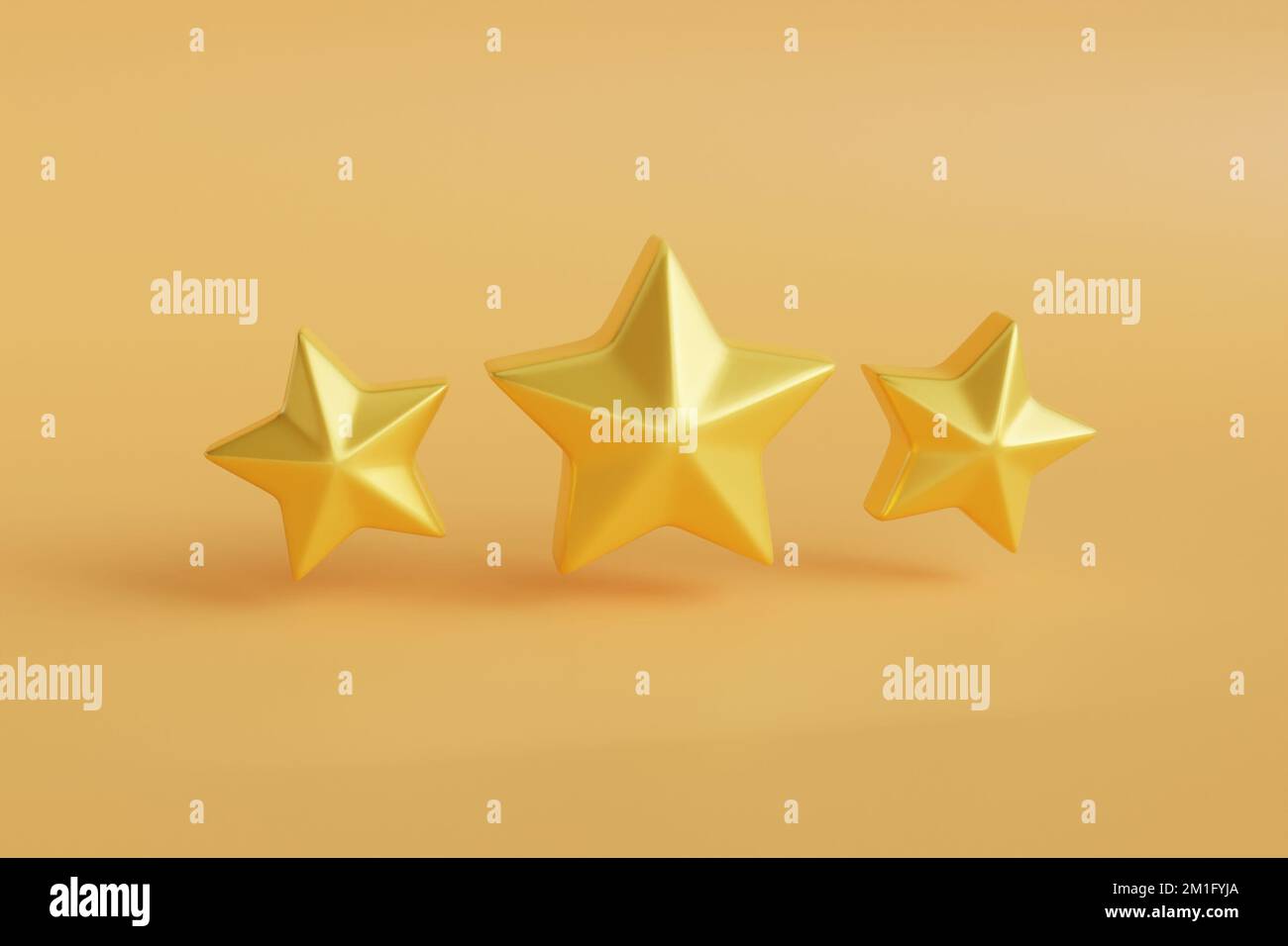 Three gold star 3d, great design for any purposes. Creative design. 3d ...