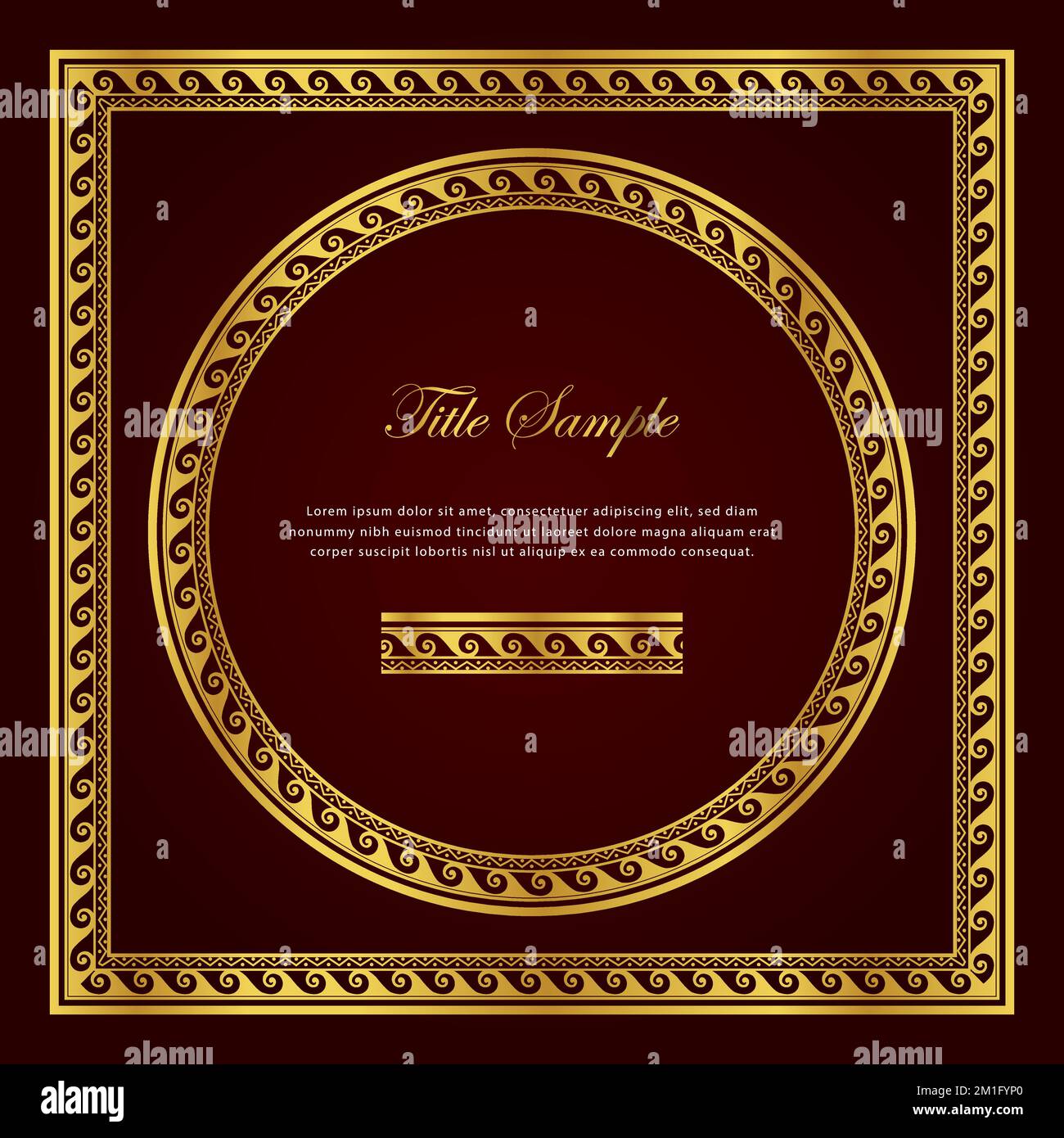 Luxury golden square and round frame set Stock Vector Image & Art - Alamy