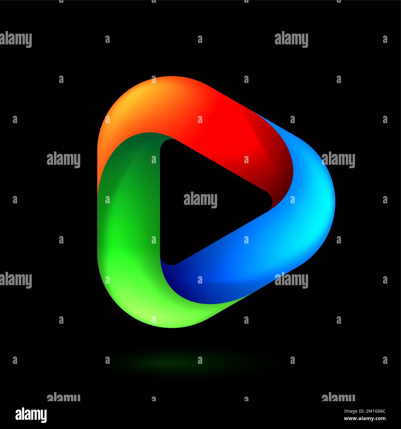 Media Play Icon for Technology Design with Colorful Style Concept ...
