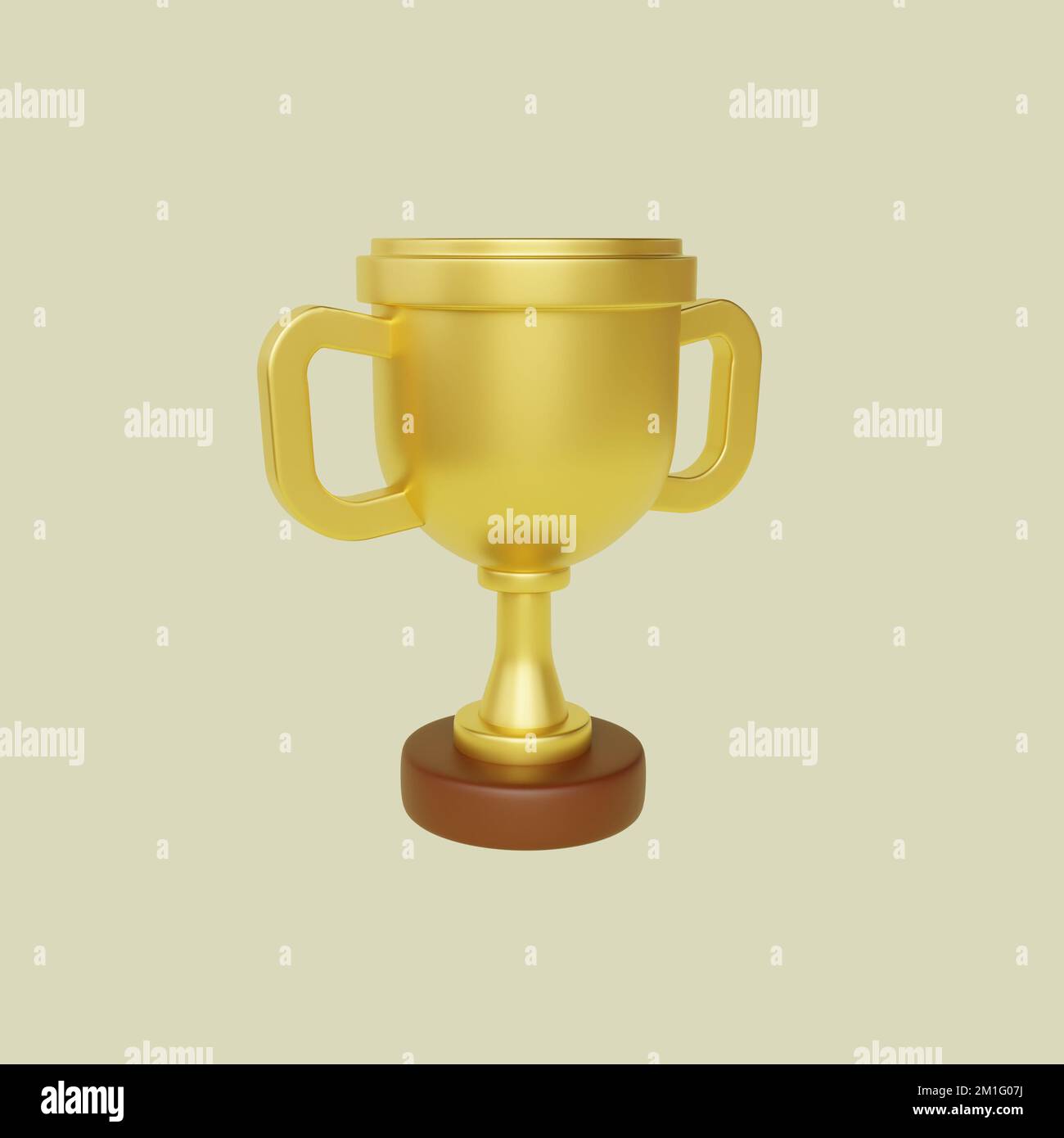 3d golden cup winner for game design. 3d illustration isolated. Award ...