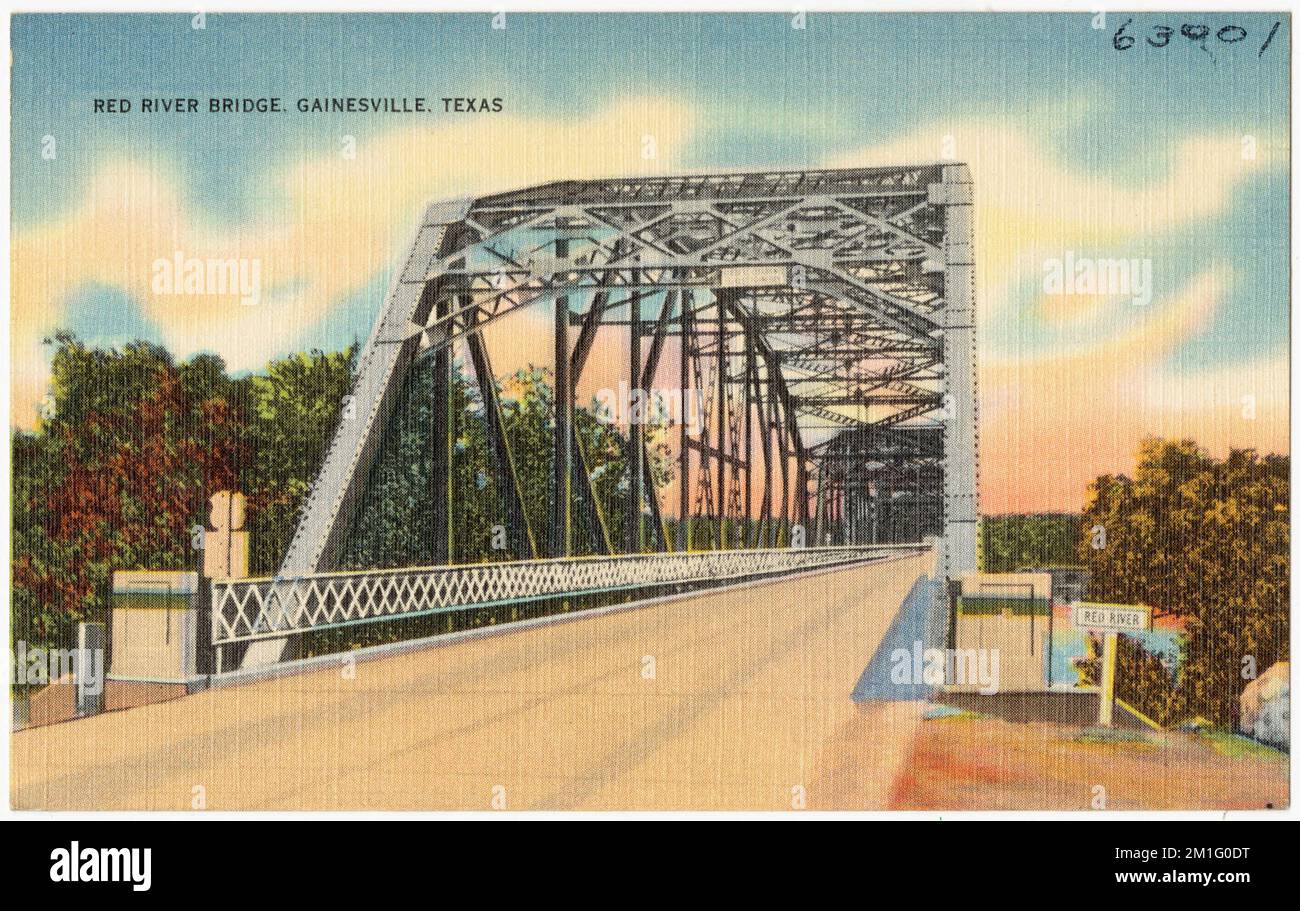 Red River Bridge, Gainesville, Texas , Bridges, Tichnor Brothers ...