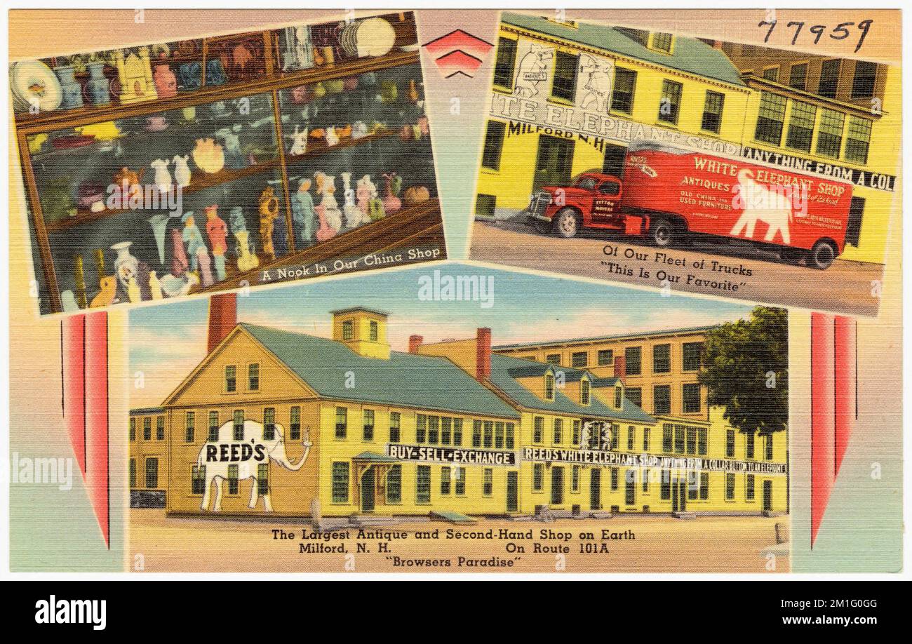 Reed's White Elephant Shop, the largest antique and second-hand shop on ...