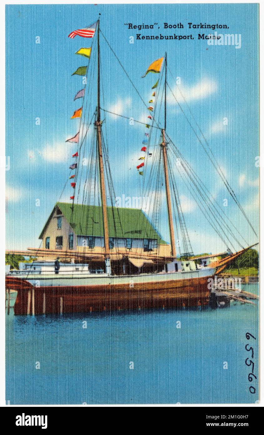 'Regina,' Booth Tarkington, Kennebunkport, Maine , Boats, Tichnor ...