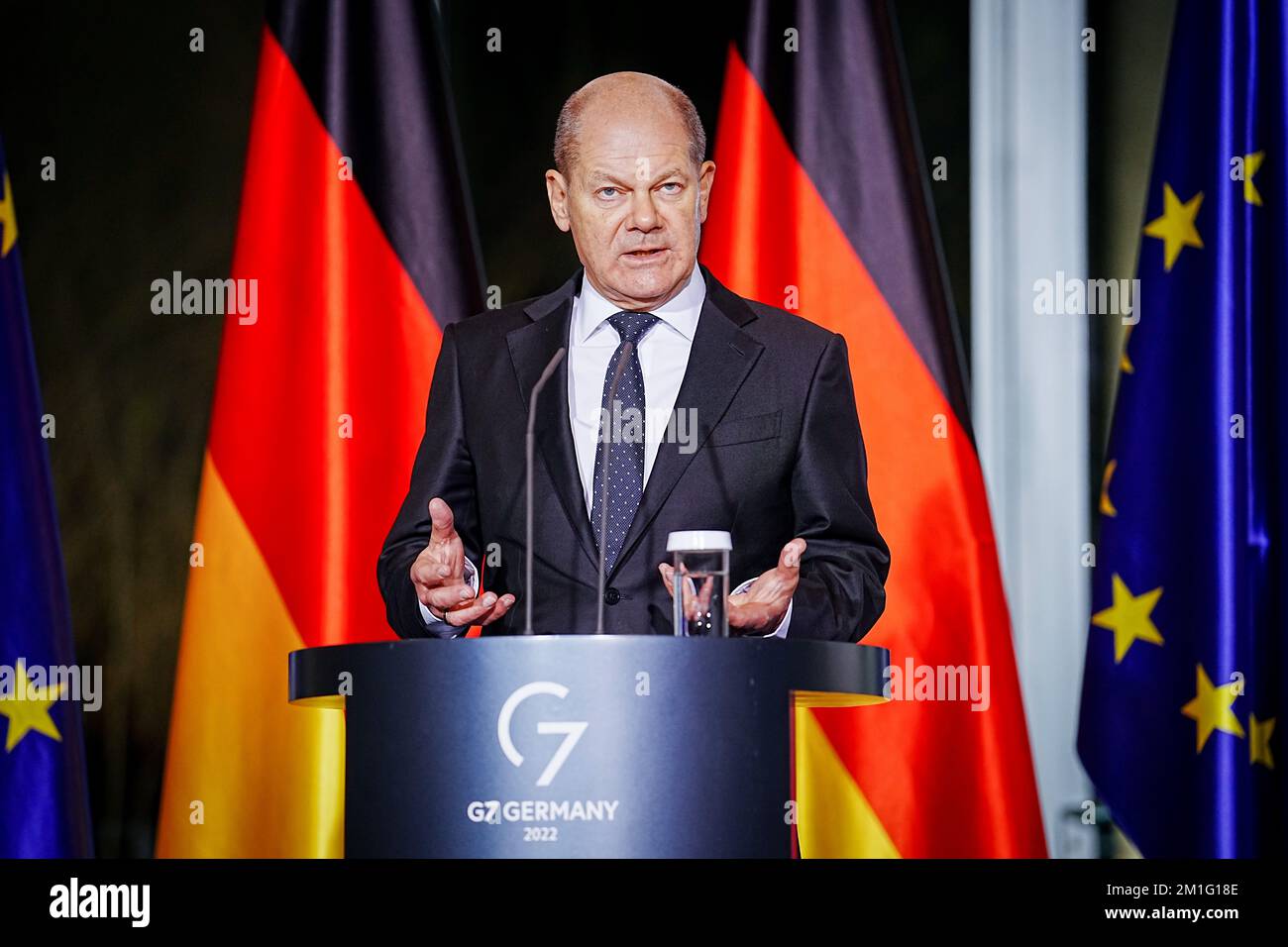 Berlin, Germany. 12th Dec, 2022. German Chancellor Olaf Scholz (SPD ...