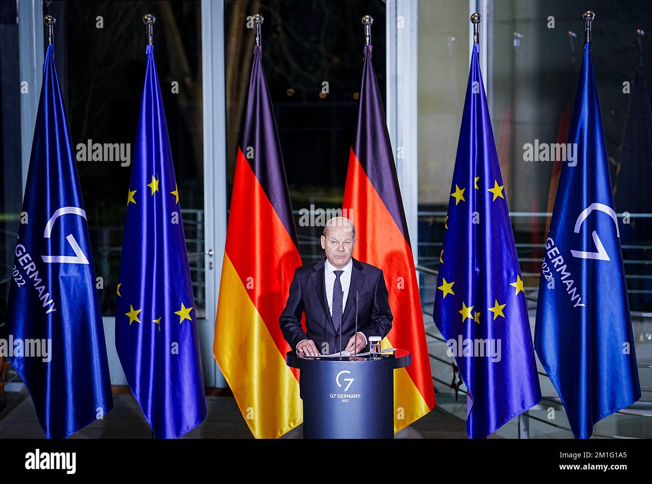Berlin, Germany. 12th Dec, 2022. German Chancellor Olaf Scholz (SPD ...