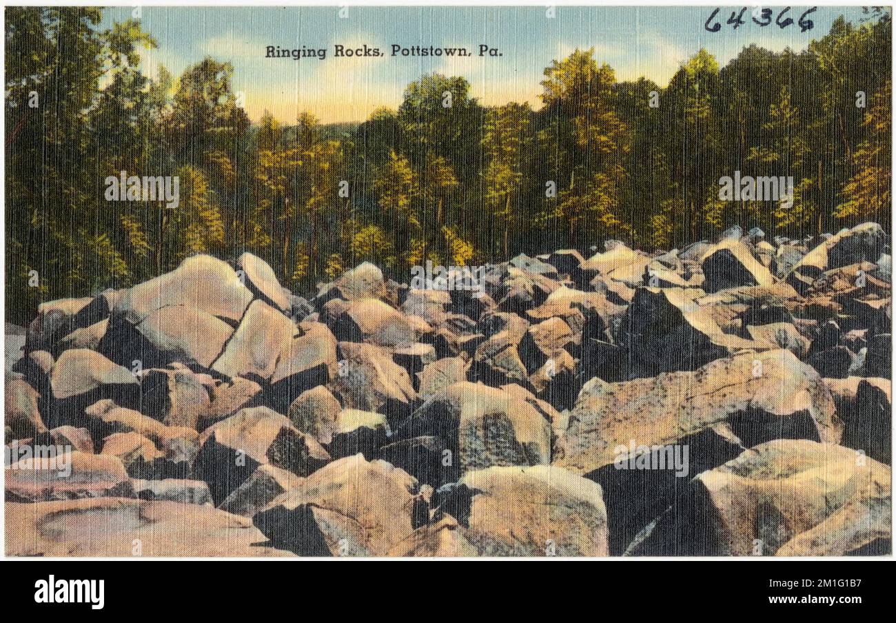 Ringing Rocks, Pottstown, Pa. , Tichnor Brothers Collection, postcards ...