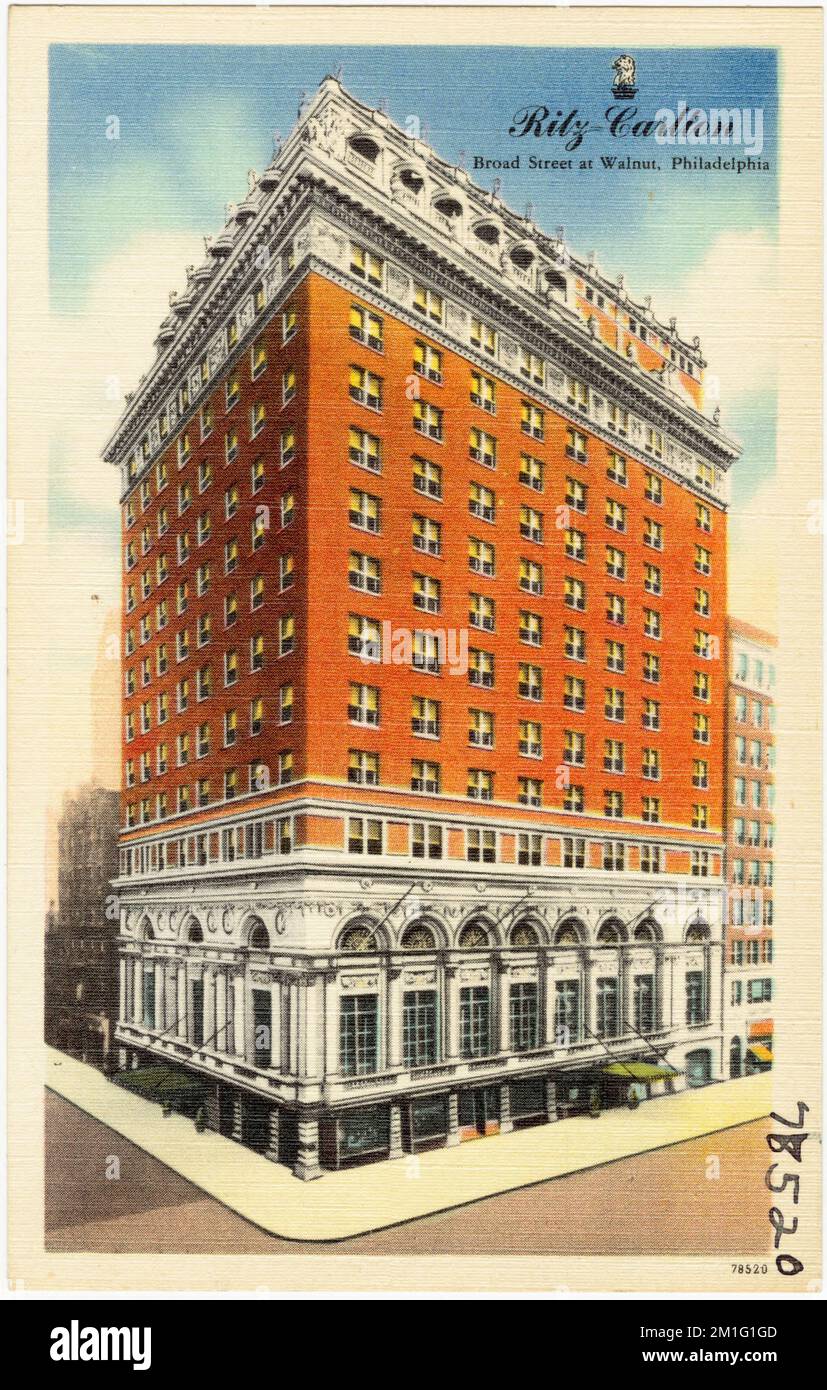 Ritz Carlton, Broad Street at Walnut, Philadelphia , Hotels, Tichnor ...