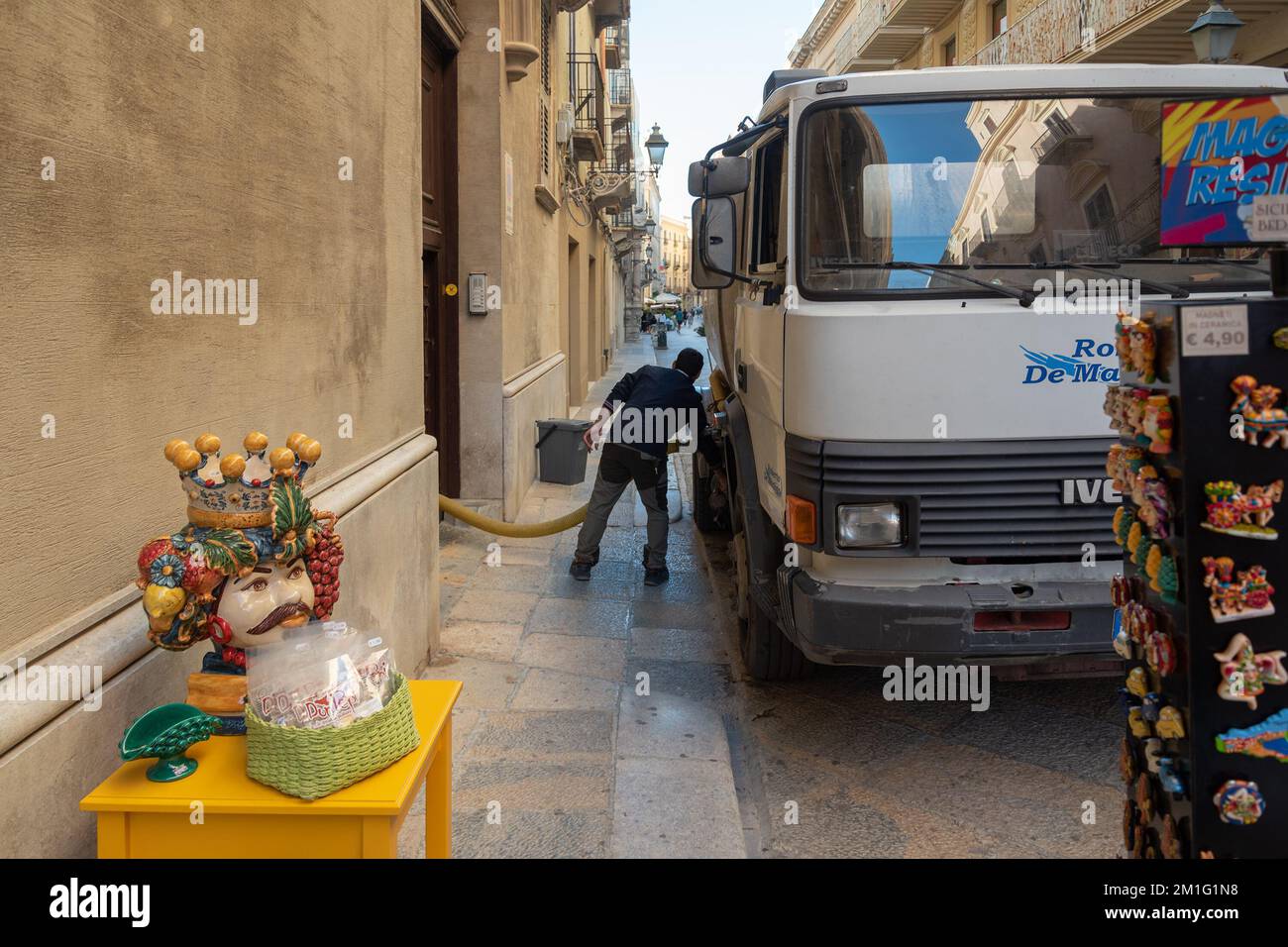 ITALY,TRAPANI-25 OCTOBER: Trapani is a city on the west coast of Sicily ...
