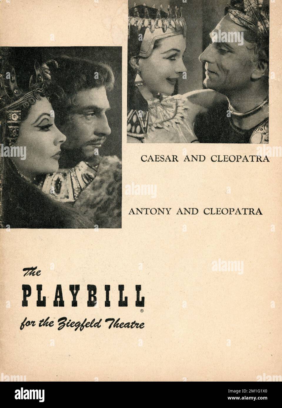 Front of Theatre Programme for LAURENCE OLIVIER and VIVIEN LEIGH in ...
