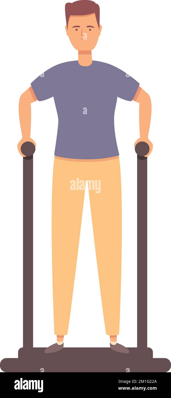 Walk physiotherapy icon cartoon vector. Sport patient. Physio hospital ...