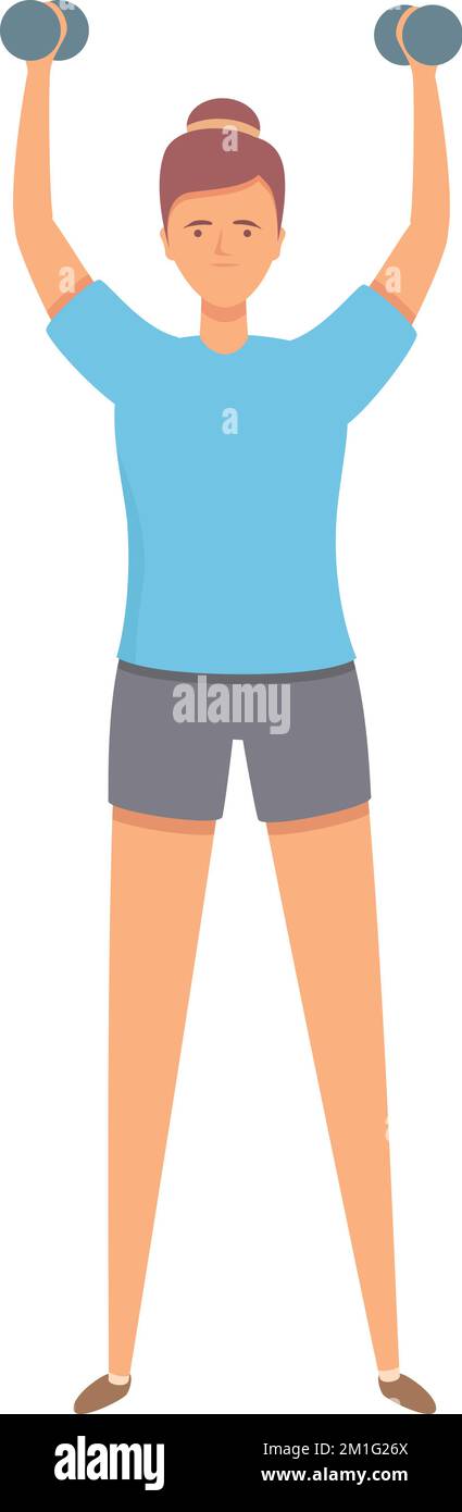 Dumbbell training icon cartoon vector. Care doctor. Muscle exercise ...