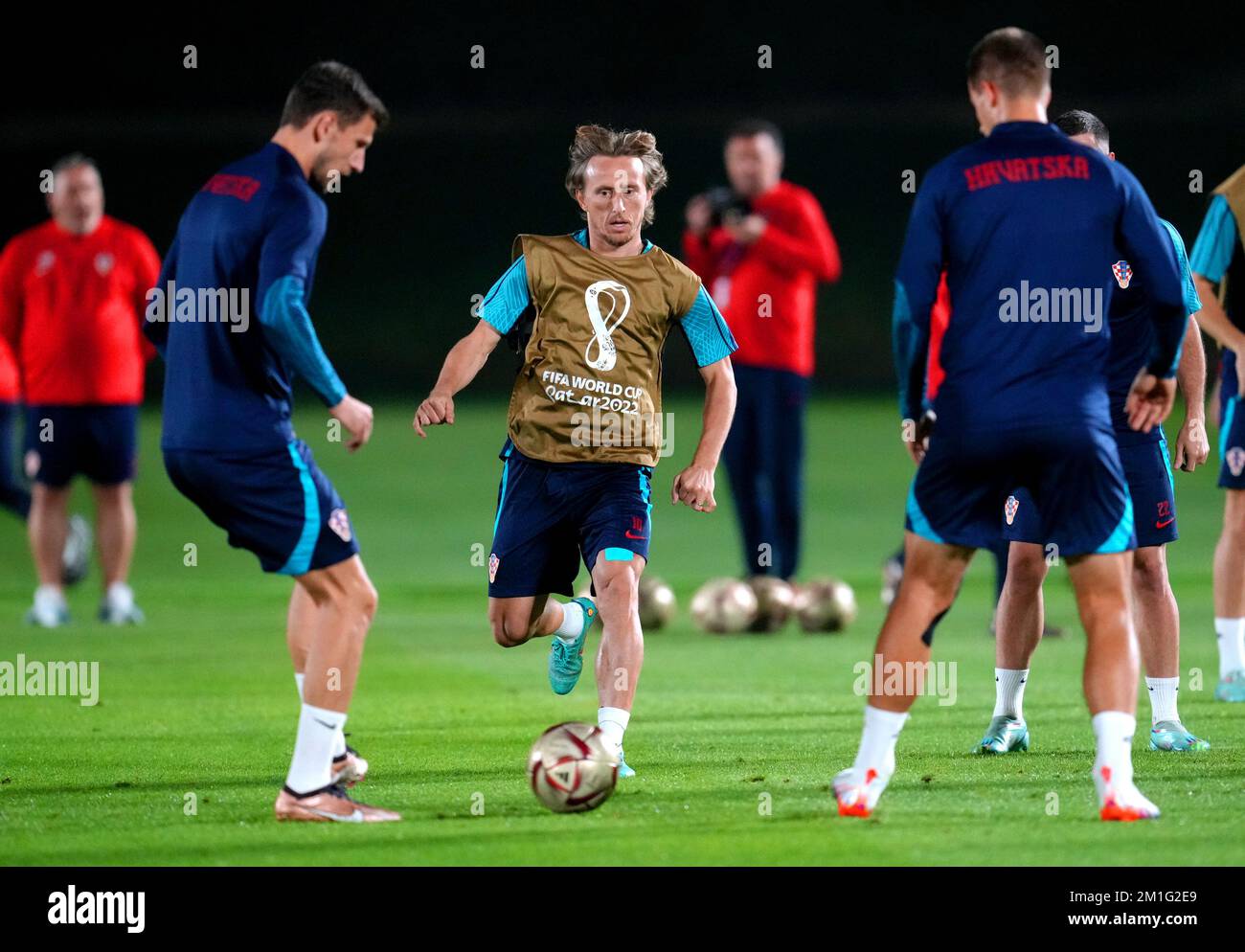 Croatia's Luka Modric during a training session at Al Ersal Training ...