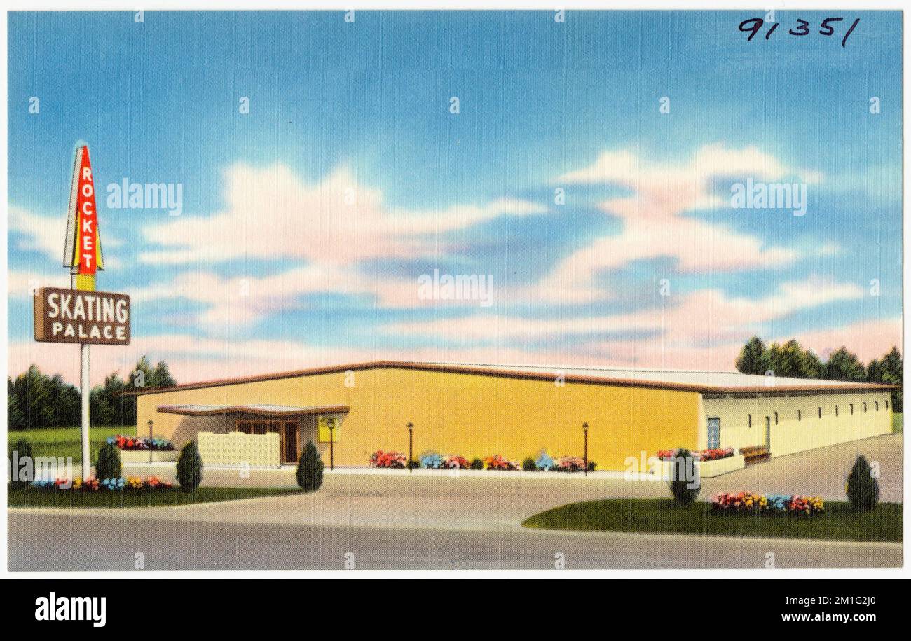 Rocket Skating Palace , Tichnor Brothers Collection, postcards of the ...