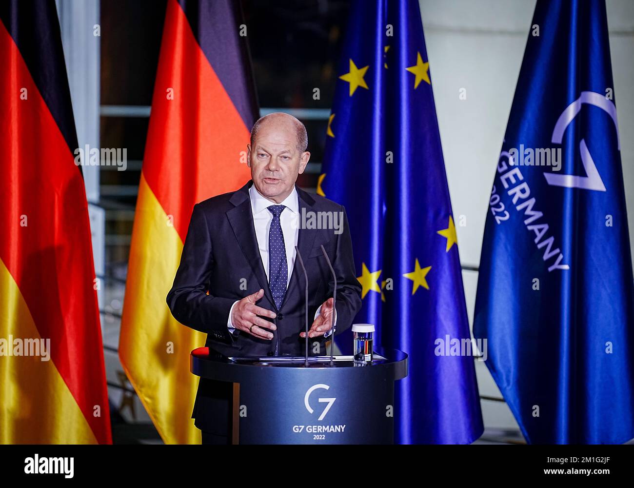 Berlin, Germany. 12th Dec, 2022. German Chancellor Olaf Scholz (SPD ...