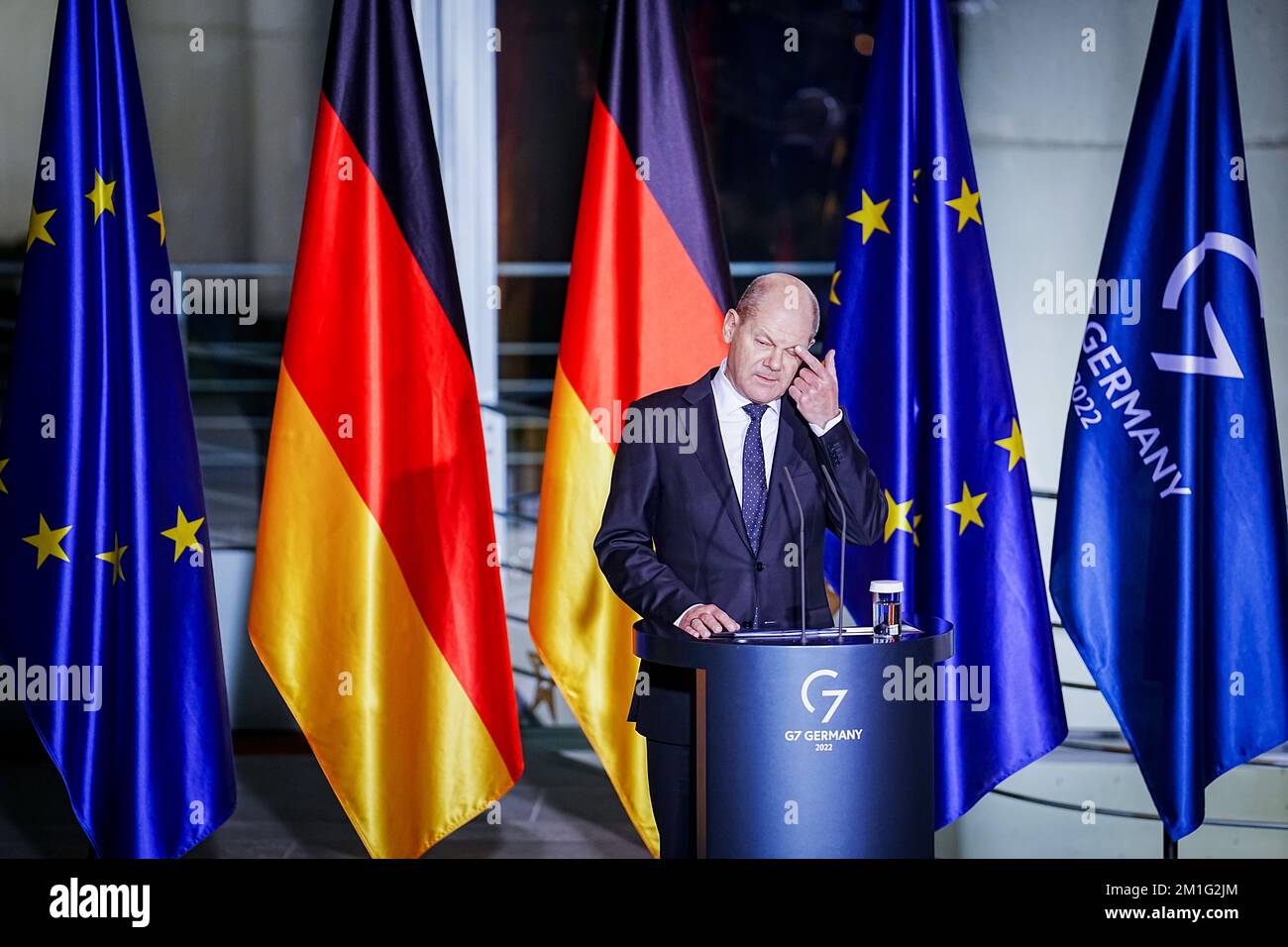 Berlin, Germany. 12th Dec, 2022. German Chancellor Olaf Scholz (SPD ...
