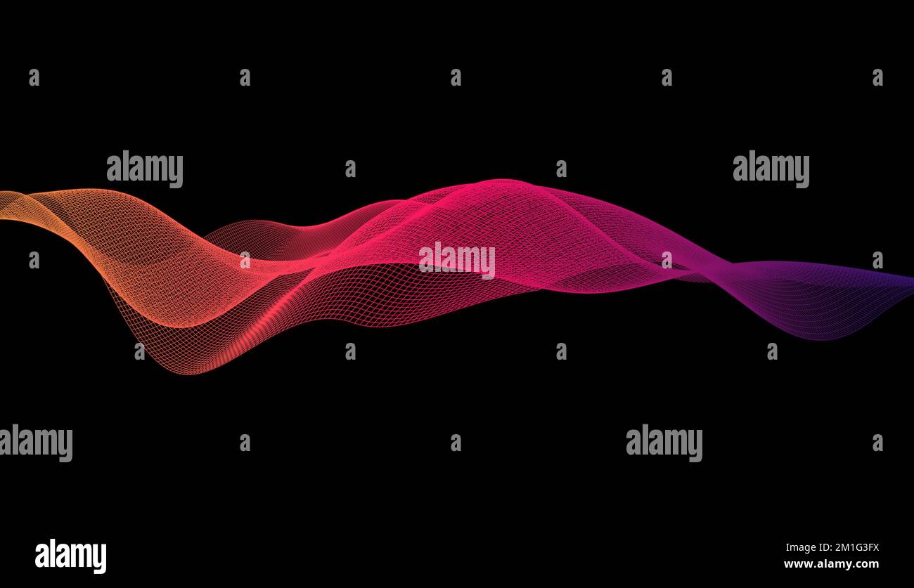 Technology and data visualization illustration with space for text ...