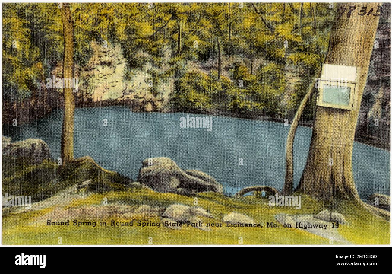 Round Spring in Round Spring State Park near Eminence, Mo. On Highway ...