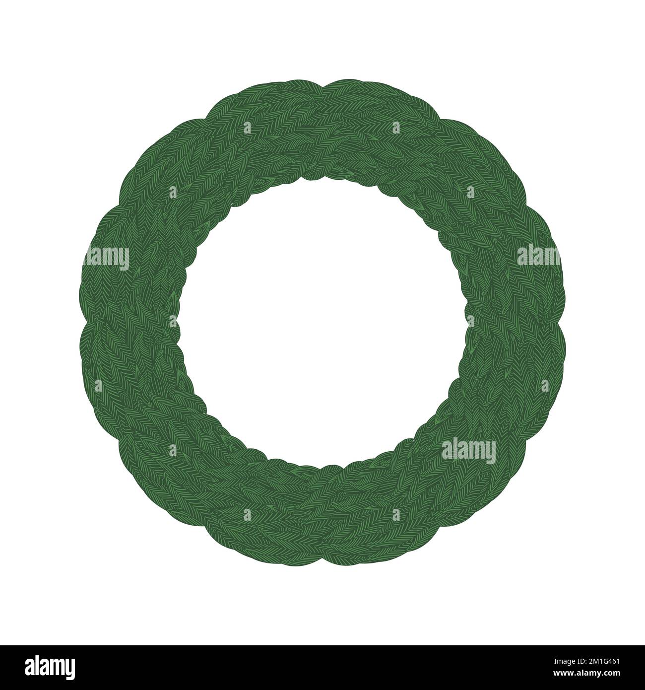 Green Floral Frame Isolated on White Background Stock Photo - Alamy