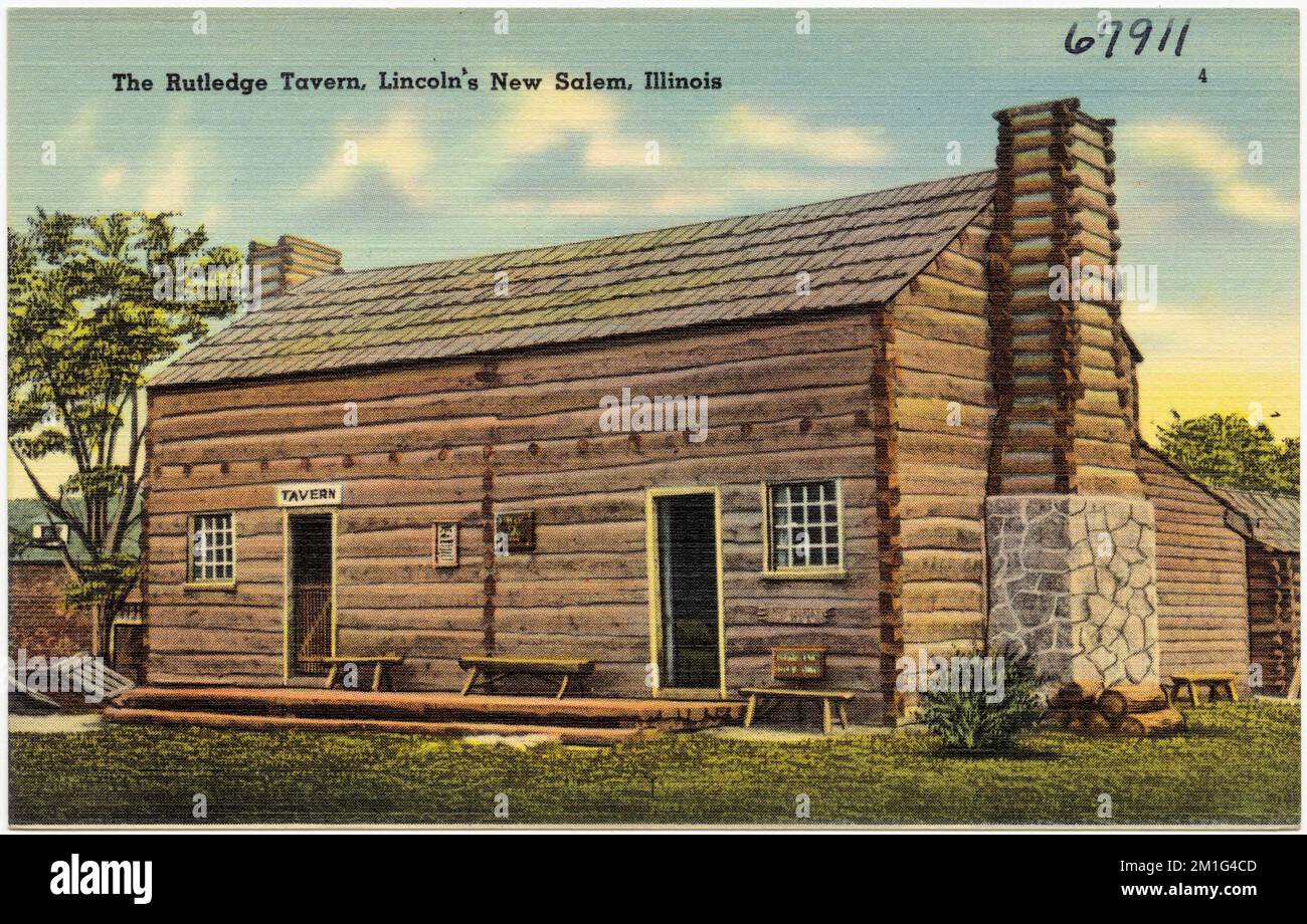 The Rutledge Tavern, Lincoln's New Salem, Illinois , Bars, Historic ...