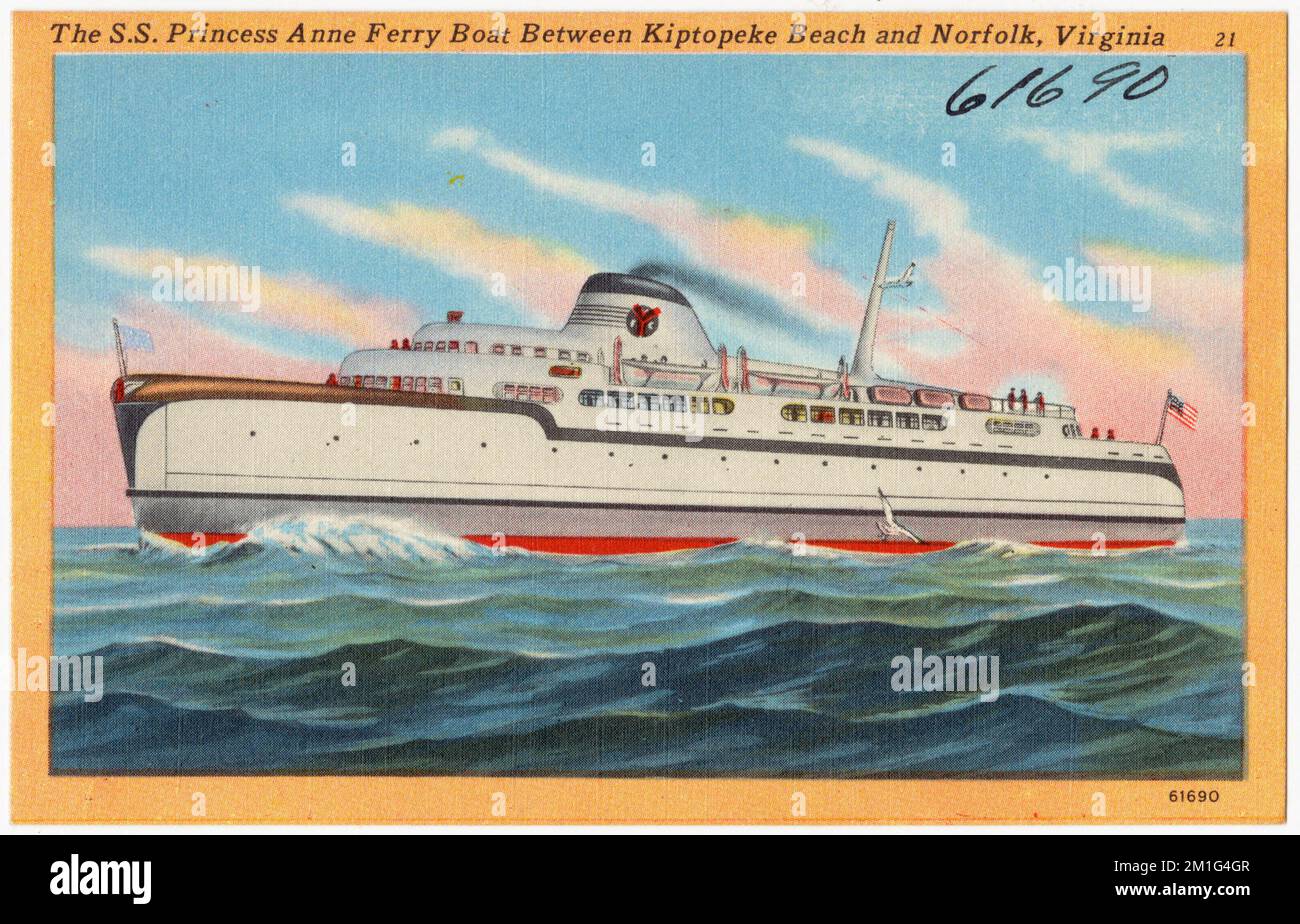 The S. S. Princess Anne Ferry Boat between Kiptopeke Beach and Norfolk ...