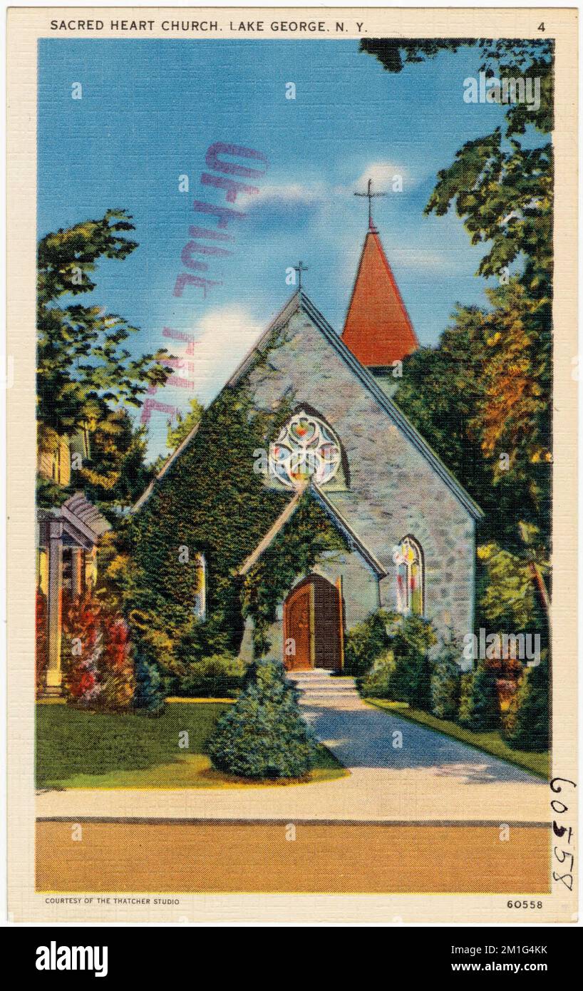 Sacred Heart Church, Lake George, N. Y. , Churches, Tichnor Brothers ...