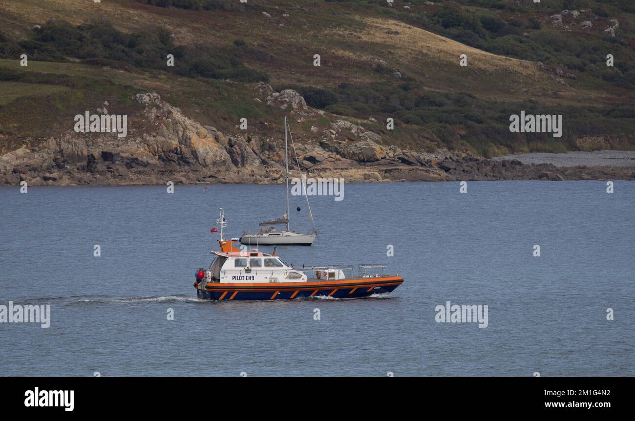 Pilot boat or pilot craft. After transferring the pilot to a tug before ...