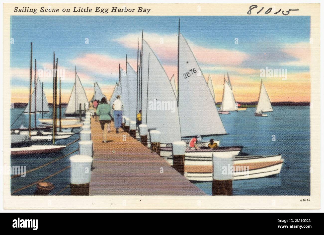 Sailing scene on Little Egg Harbor Bay , Piers & wharves, Boats ...