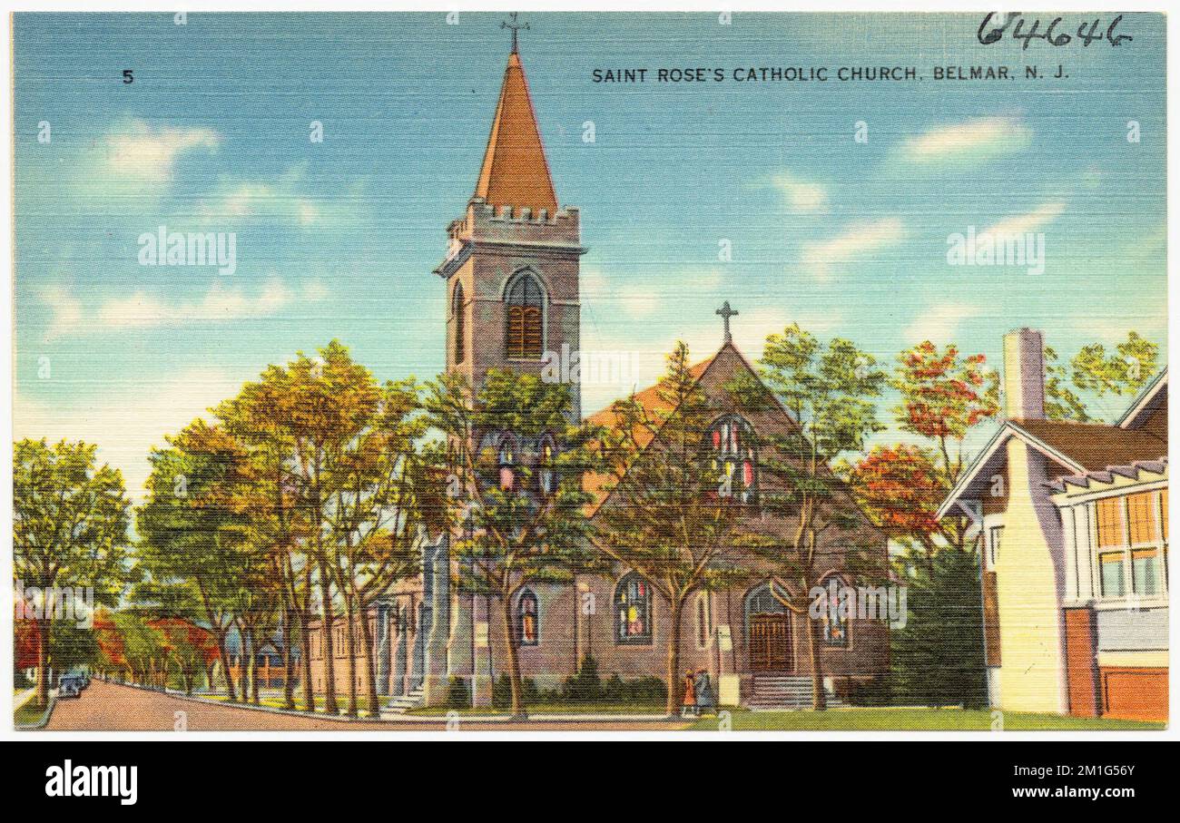 Saint Rose's Catholic Church, Belmar, N. J. , Churches, Tichnor ...