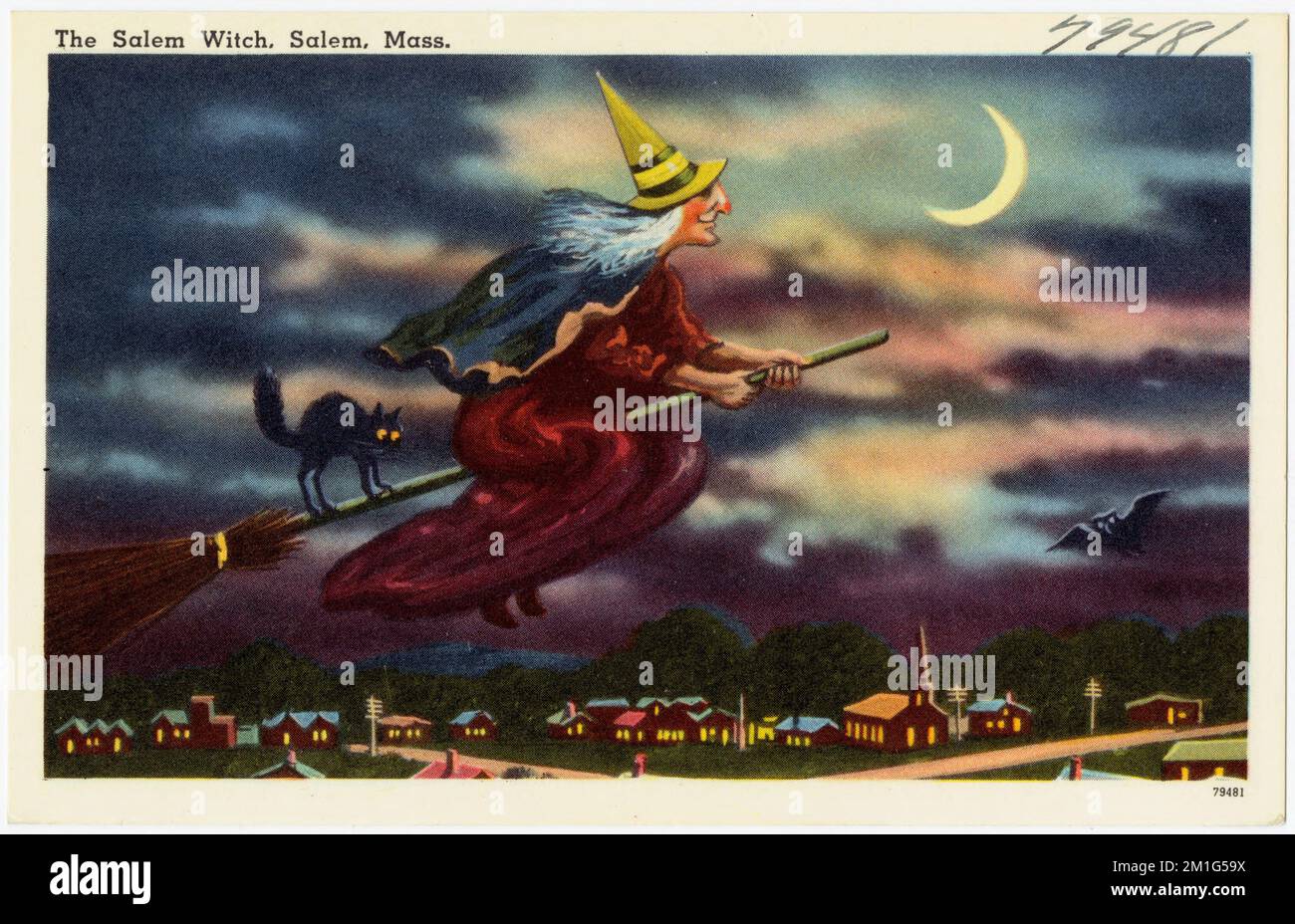 The Salem Witch, Salem, Mass. , Witches, Tichnor Brothers Collection ...