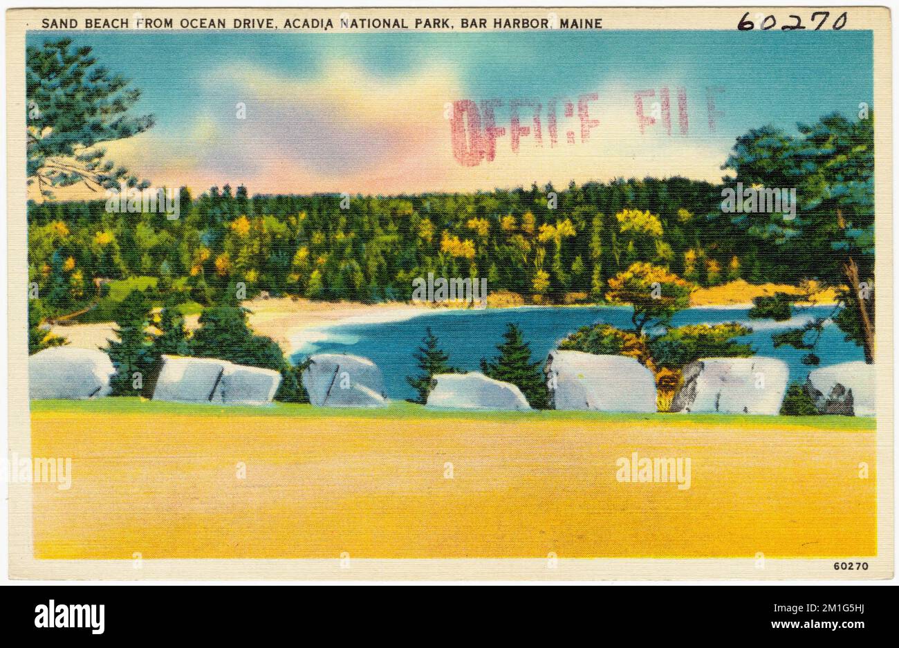 Sand Beach from Ocean Drive, Acadia National Park, Bar Harbor, Maine ...