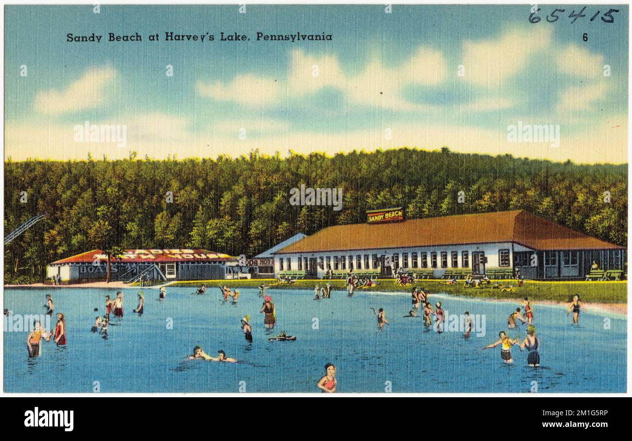 Sandy Beach at Harvey's Lake, Pennsylvania , Lakes & ponds, Beaches ...