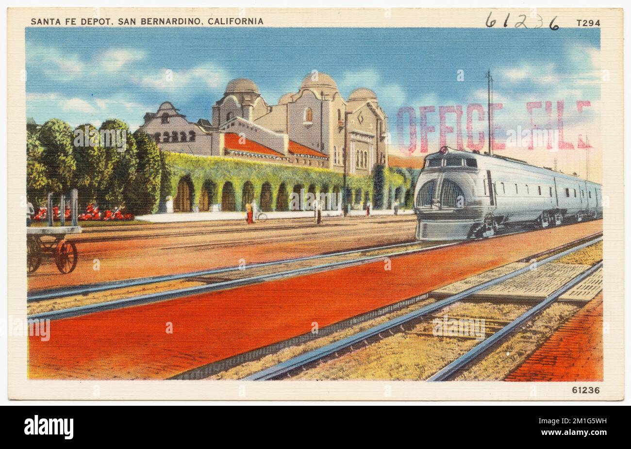 Santa Fe Depot, San Bernardino, California , Railroad stations, Tichnor ...
