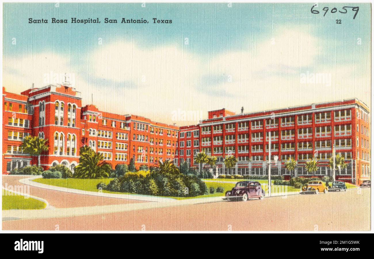 Santa Rosa Hospital, San Antonio, Texas , Hospitals, Tichnor Brothers ...