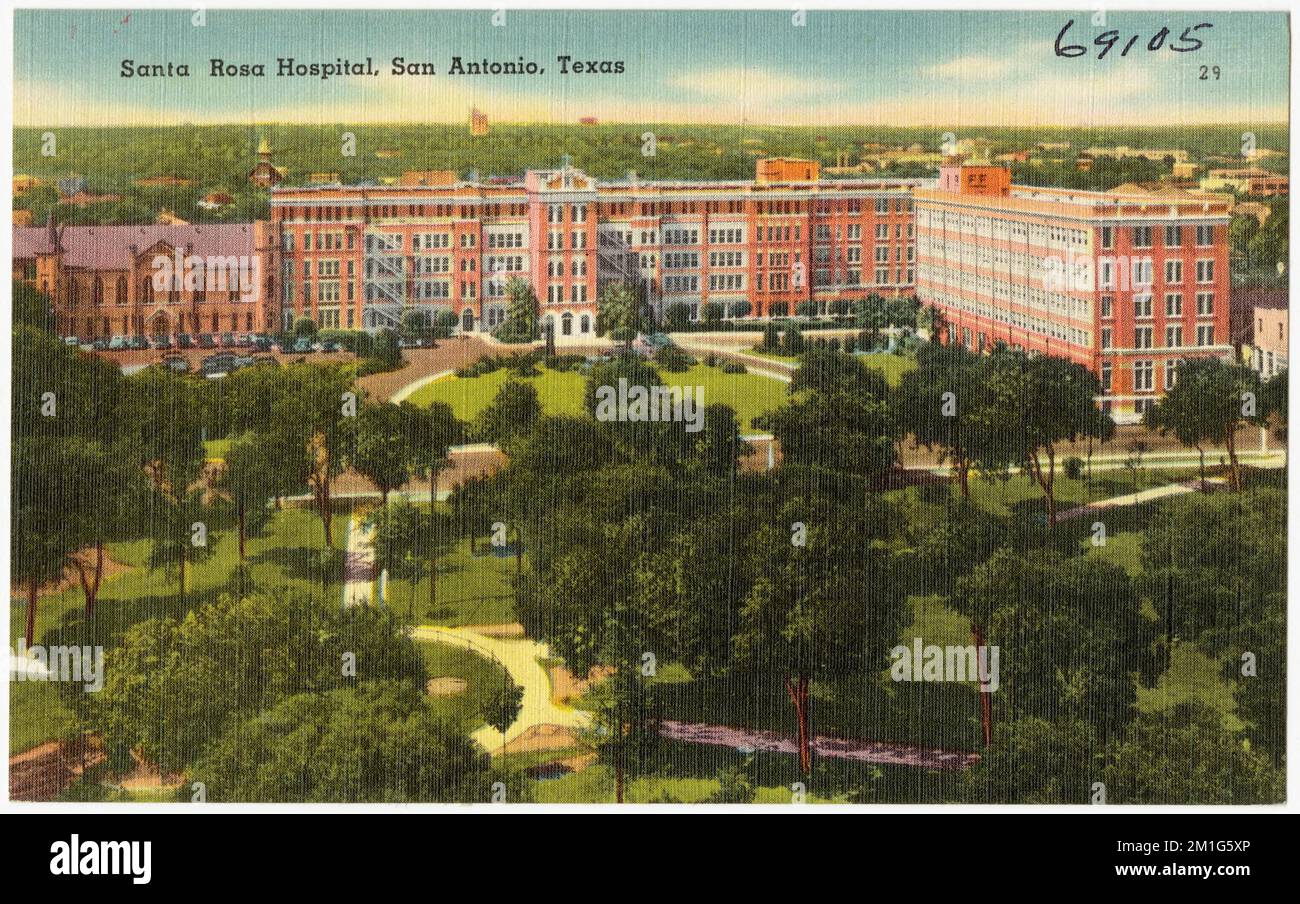Santa Rosa Hospital, San Antonio, Texas , Hospitals, Tichnor Brothers ...