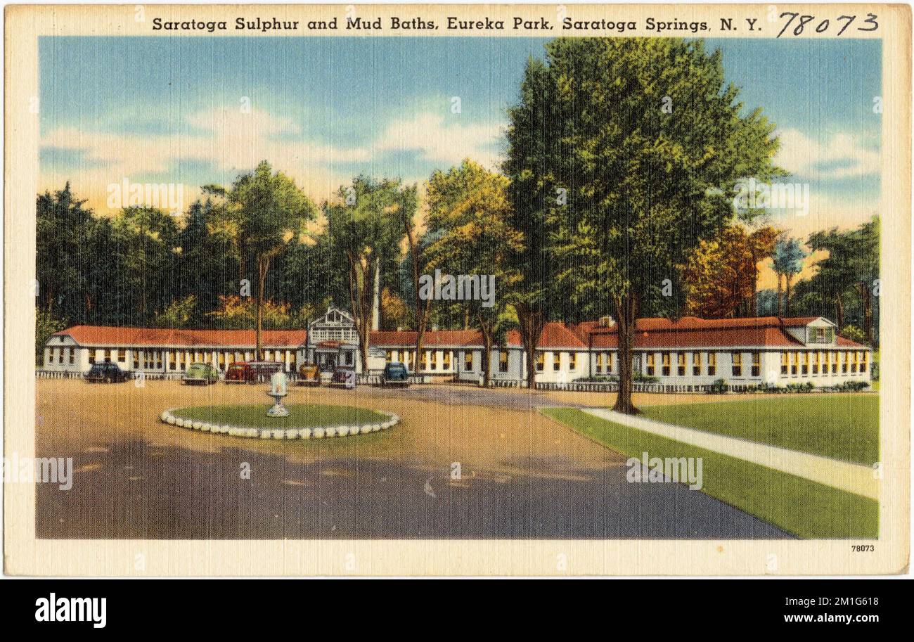 Saratoga sulphur and mud baths, Eureka Park, Saratoga Springs, N. Y ...