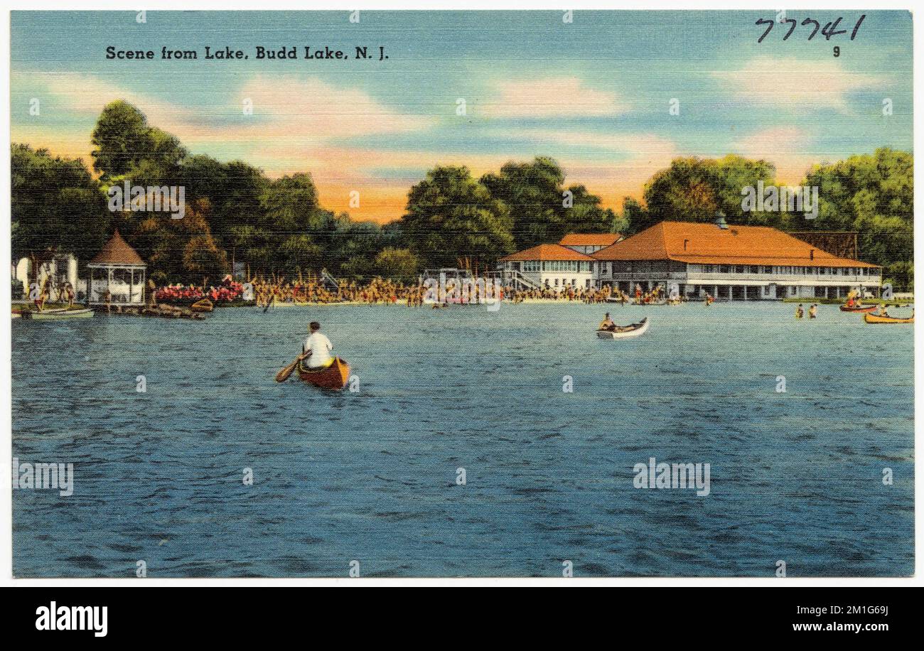 Scene from lake, Budd Lake, N. J. , Lakes & ponds, Boats, Tichnor ...
