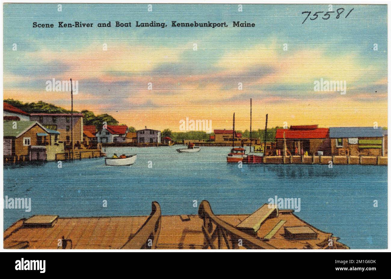 Scene Ken-River and boat landing, Kennebunkport, Maine , Rivers, Piers ...