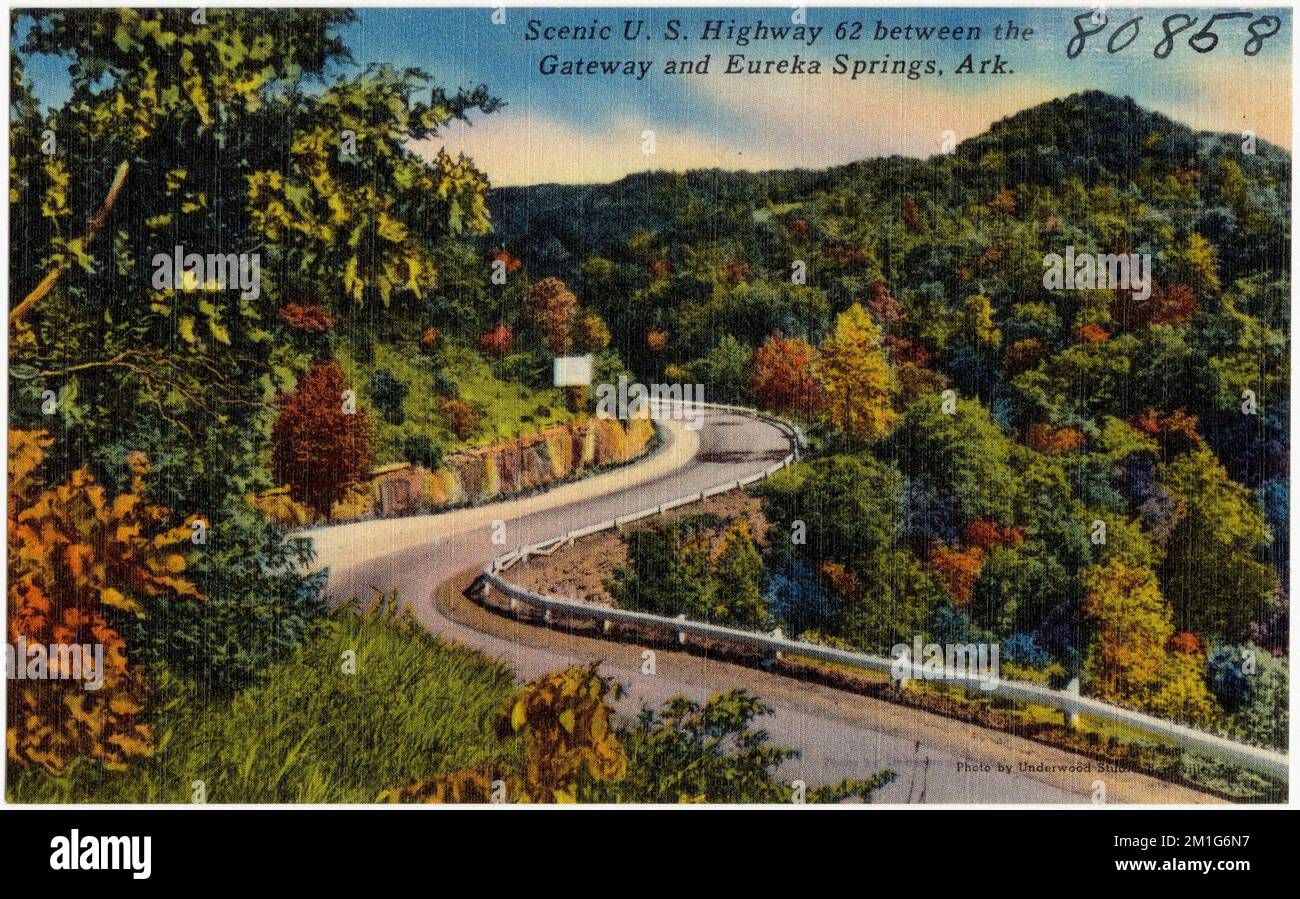 Scenic U.S. Highway 62 between the Gateway and Eureka Springs, Ark ...