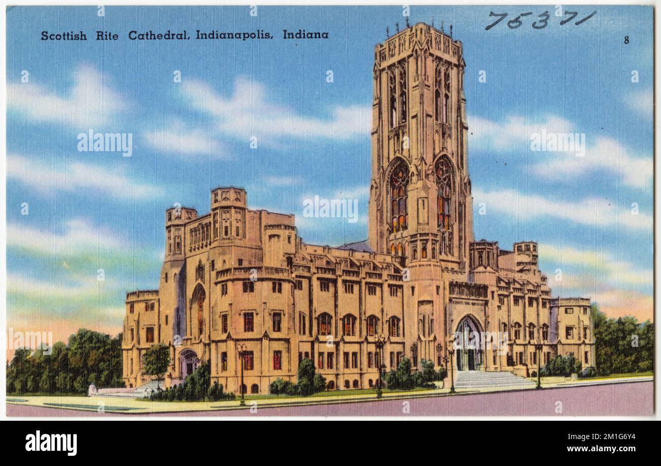 Scottish Rite Cathedral, Indianapolis, Indiana , Churches, Tichnor ...