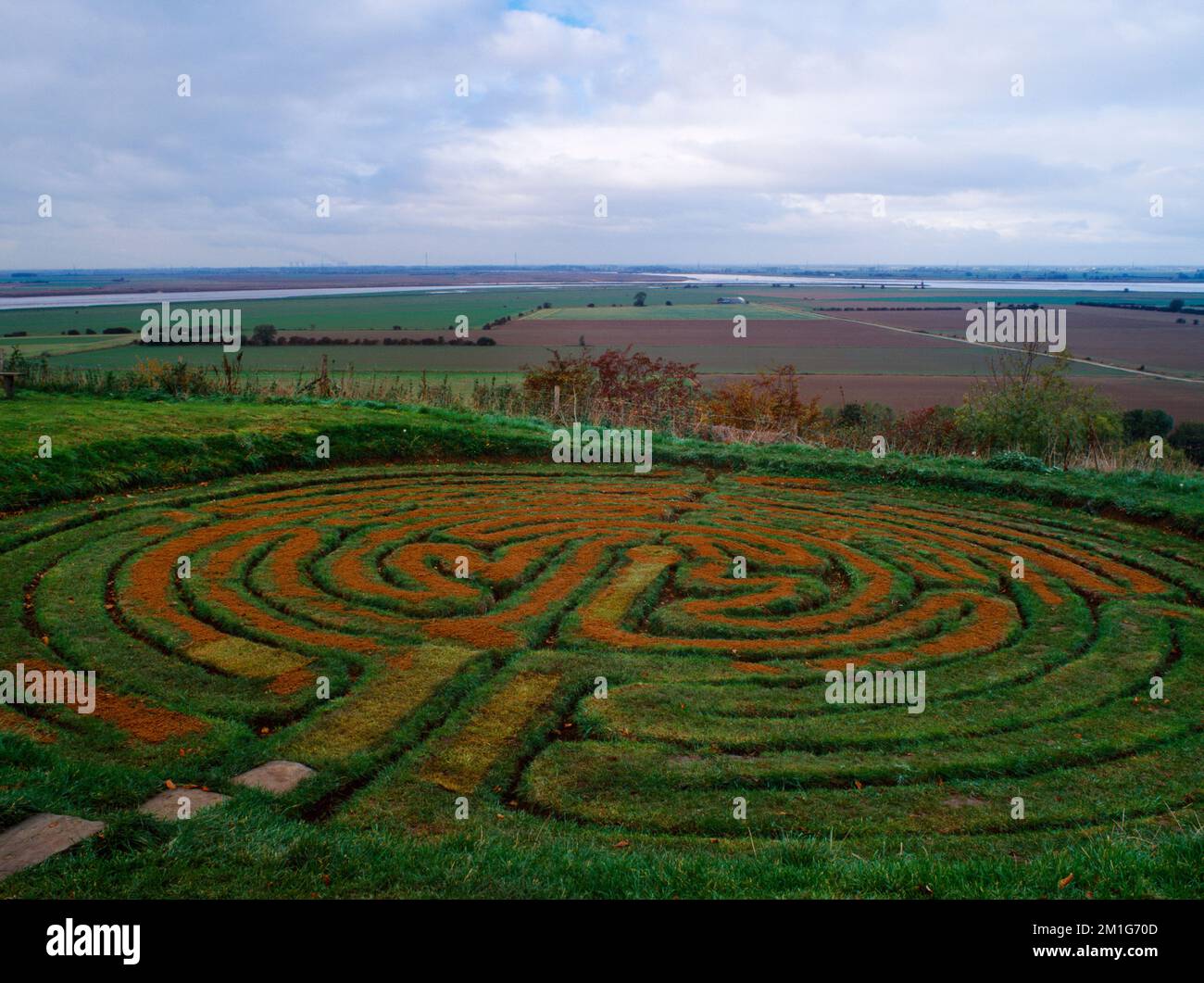 Julian's Bower turf maze, Alkborough, North Lincolnshire, England, UK ...