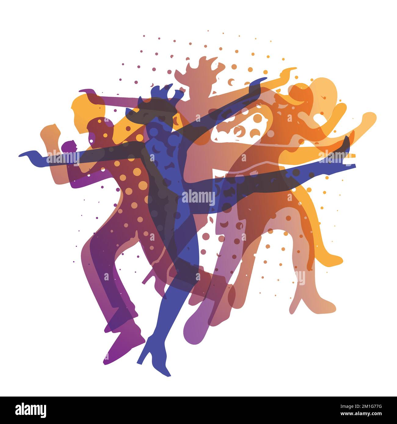 Happy young woman dance in Stock Vector Images - Alamy