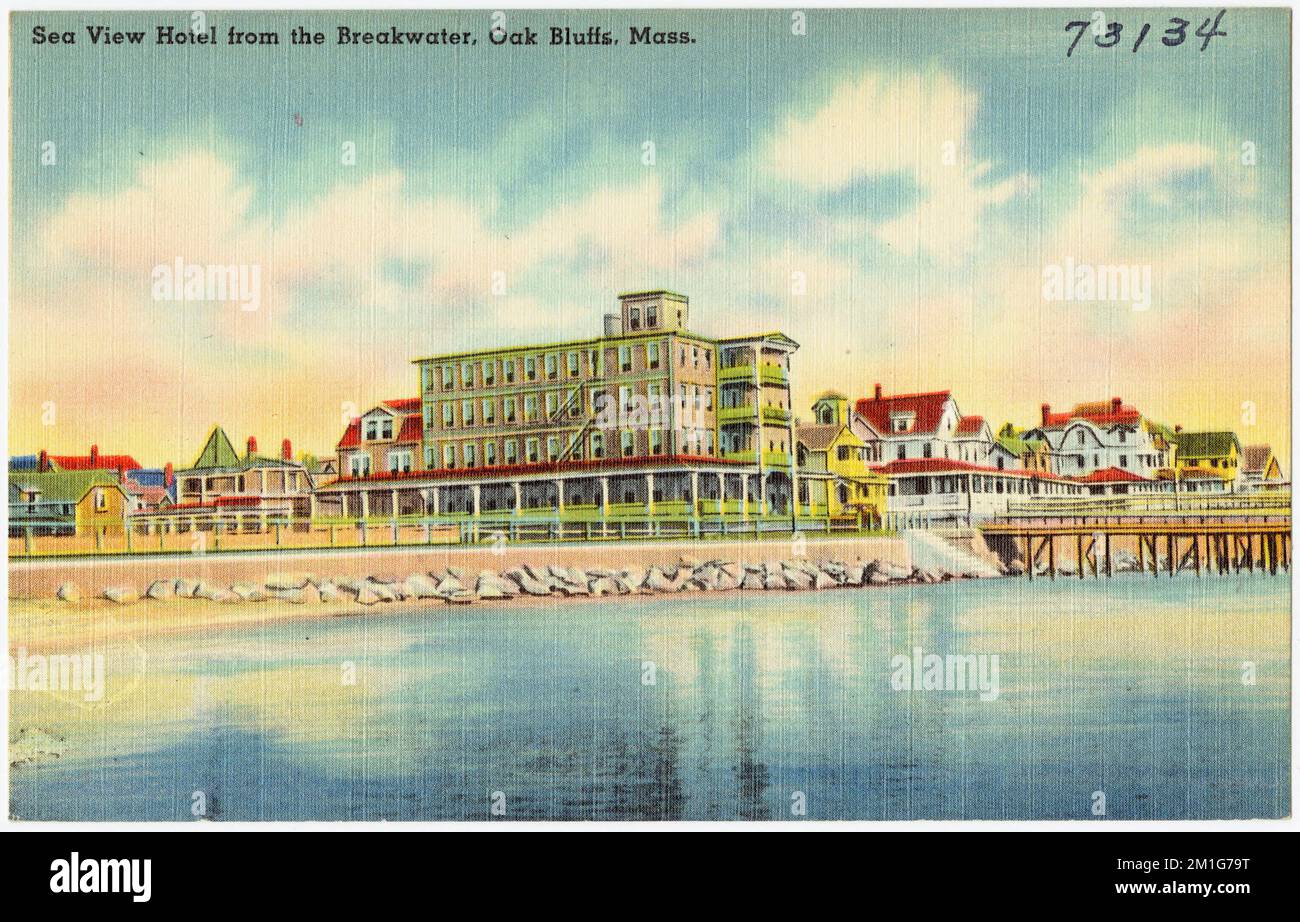 Sea View Hotel, from the beach, Oak Bluffs, Mass. , Hotels, Tichnor ...