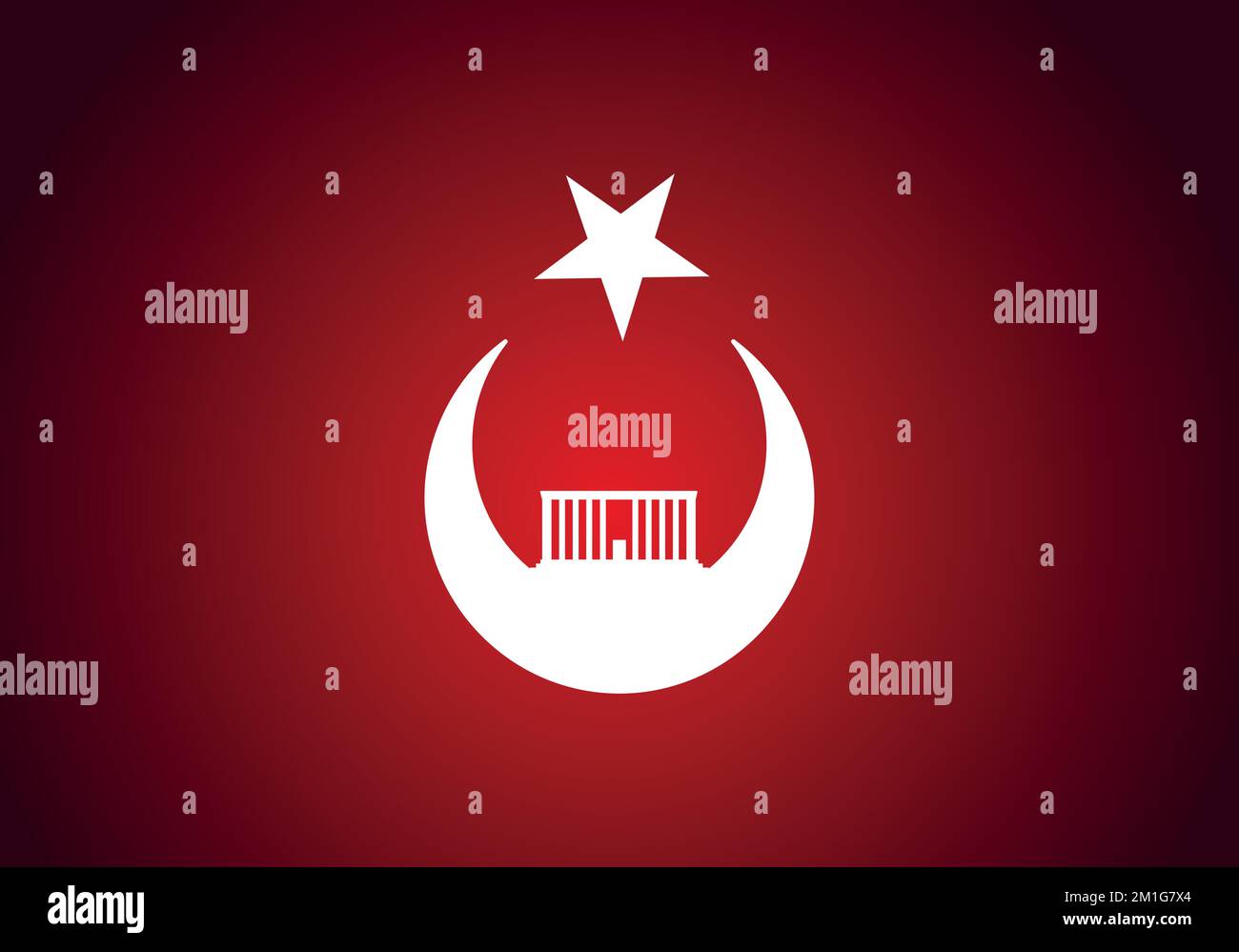 Turkish flag. Crescent and star, and the founder of Turkey, Gazi ...