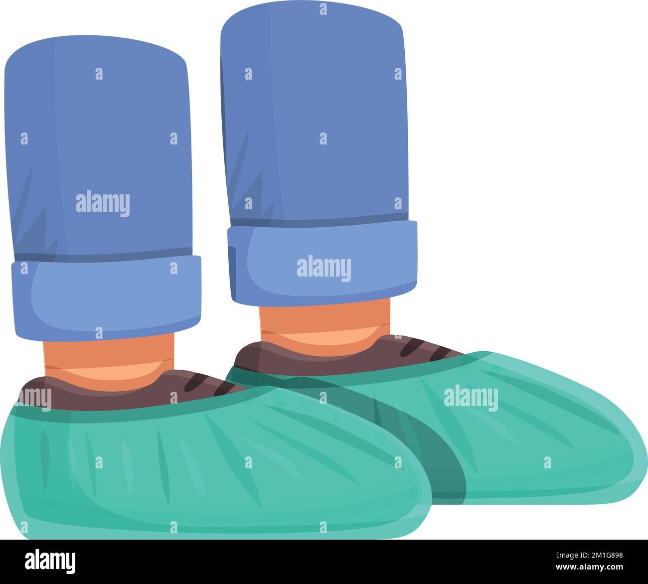 Care shoe cover icon cartoon vector. Medical protection. Wear clean ...