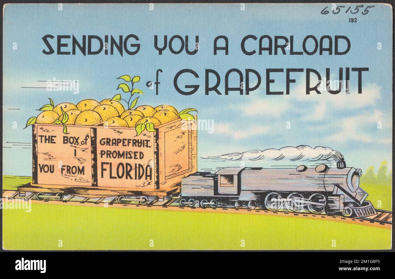 Sending you a carload of grapefruit , Railroad trains, Grapefruit ...