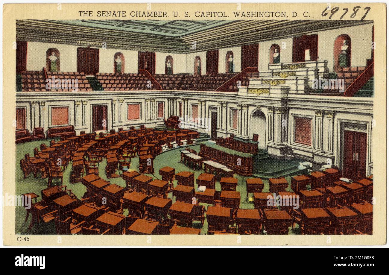 The Senate Chamber, U. S. Capitol, Washington, D. C. , Government ...