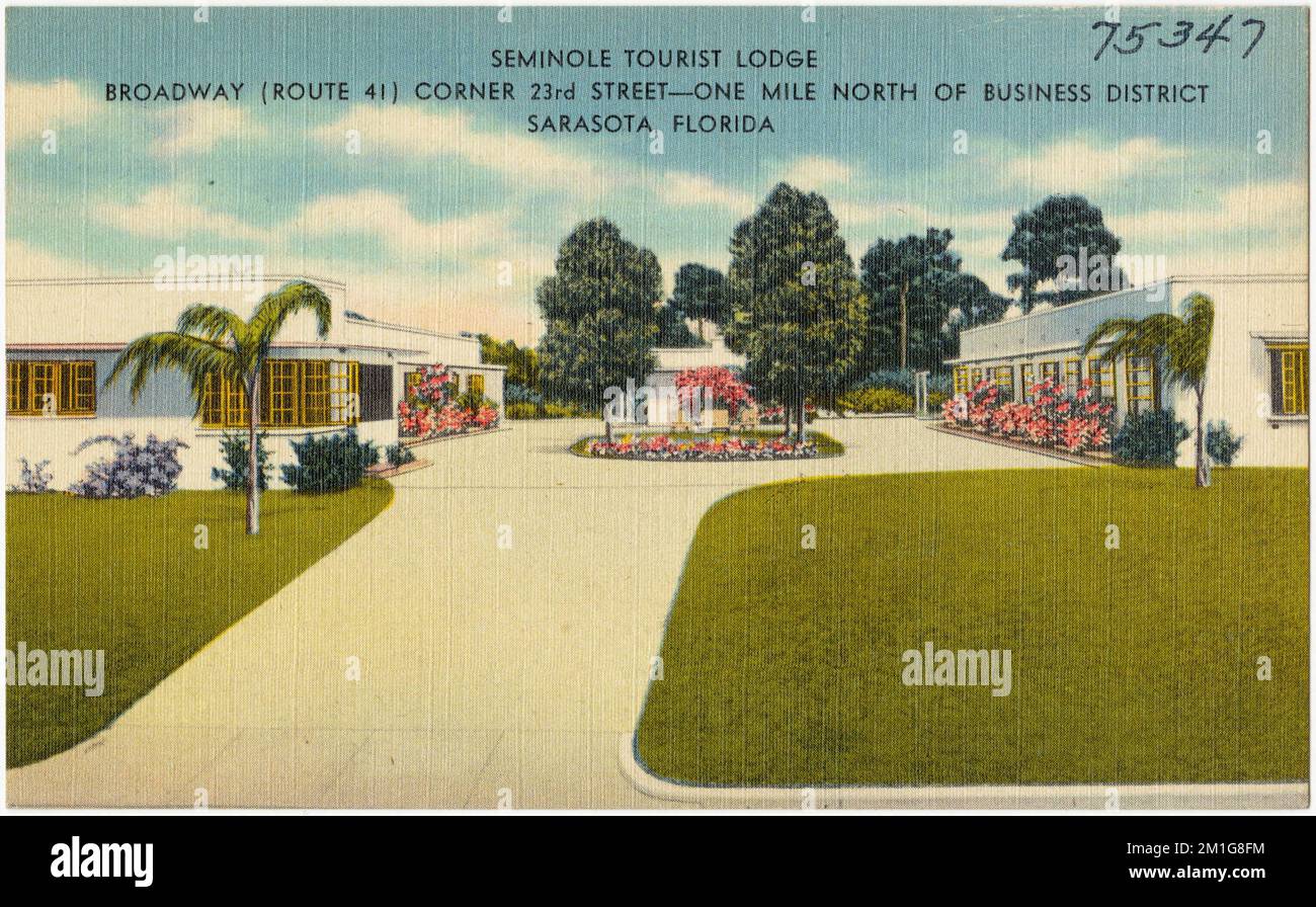 Seminole Tourist Lodge, Broadway (Route 41) corner 23rd Street- one ...