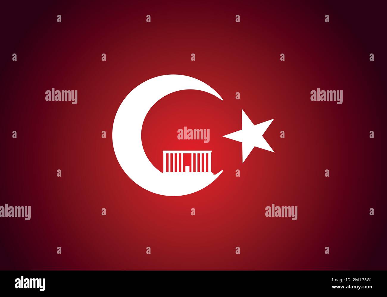 Turkish flag. Crescent and star, and the founder of Turkey, Gazi ...